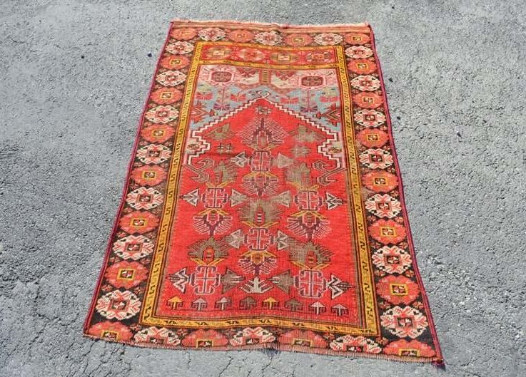 TurkishRugDynasty - Vintage Rug Turkish Handmade Oushak Rug Kilim Bag ...